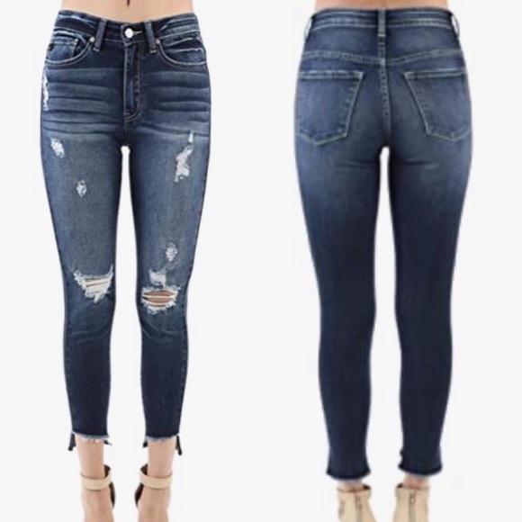 Jeans | Kancan High Rise Step Hem Distressed Jeans | Poshmark